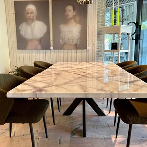 Bespoke Gold and Blue Marble Dining Table, Unique Furniture, Create ...