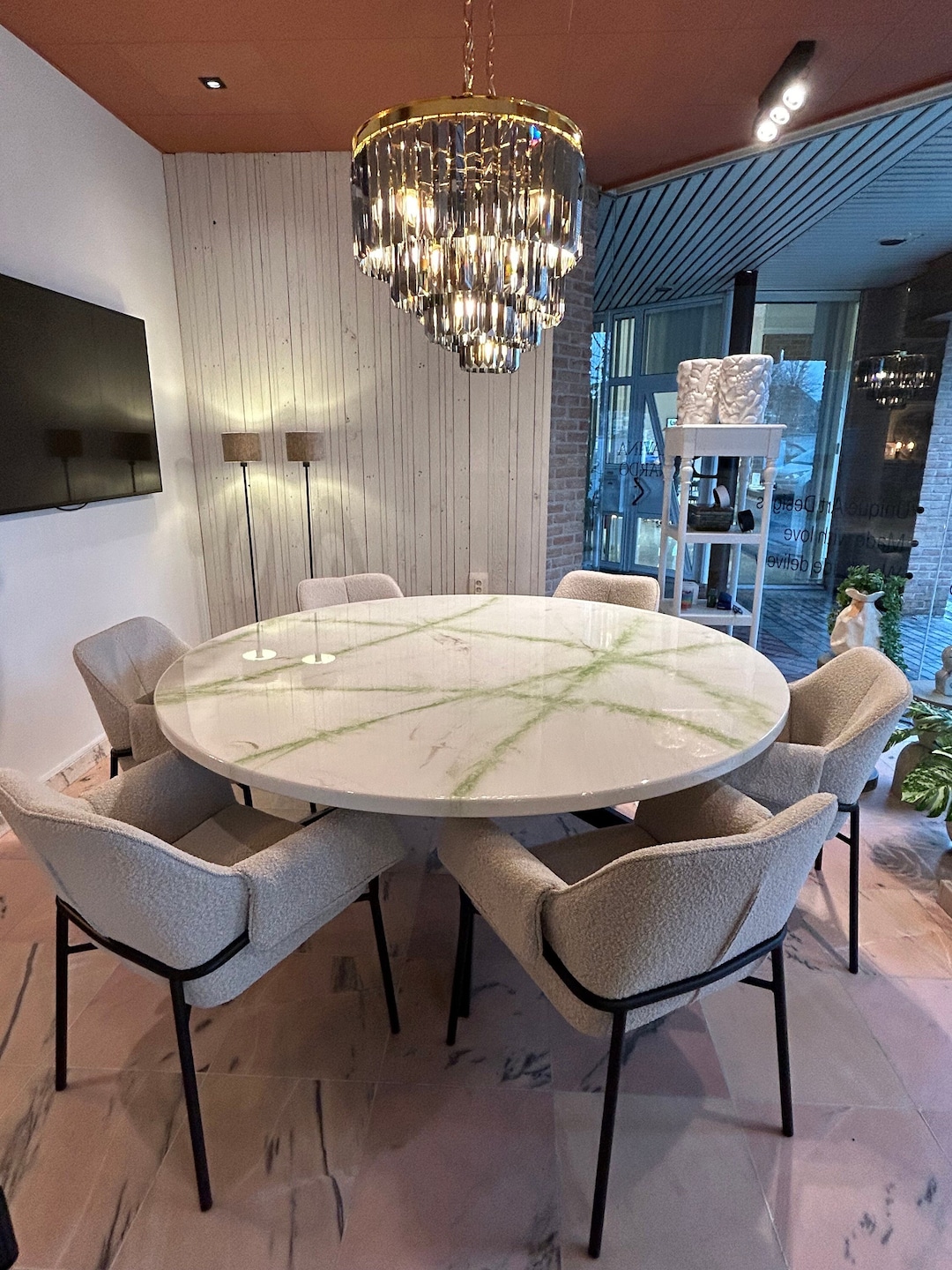 Custom Made Round Dining Table, Choose Any Color Size and Design, Epoxy ...