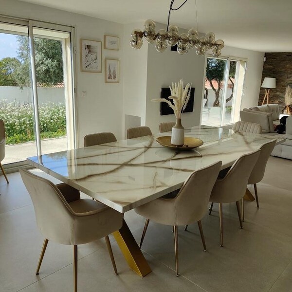 Marble Dinning Table - Etsy