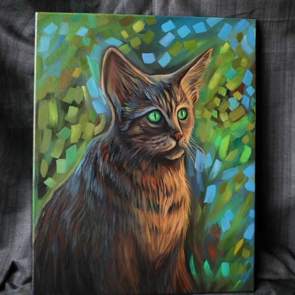 Wildcat Oil Painting - Etsy