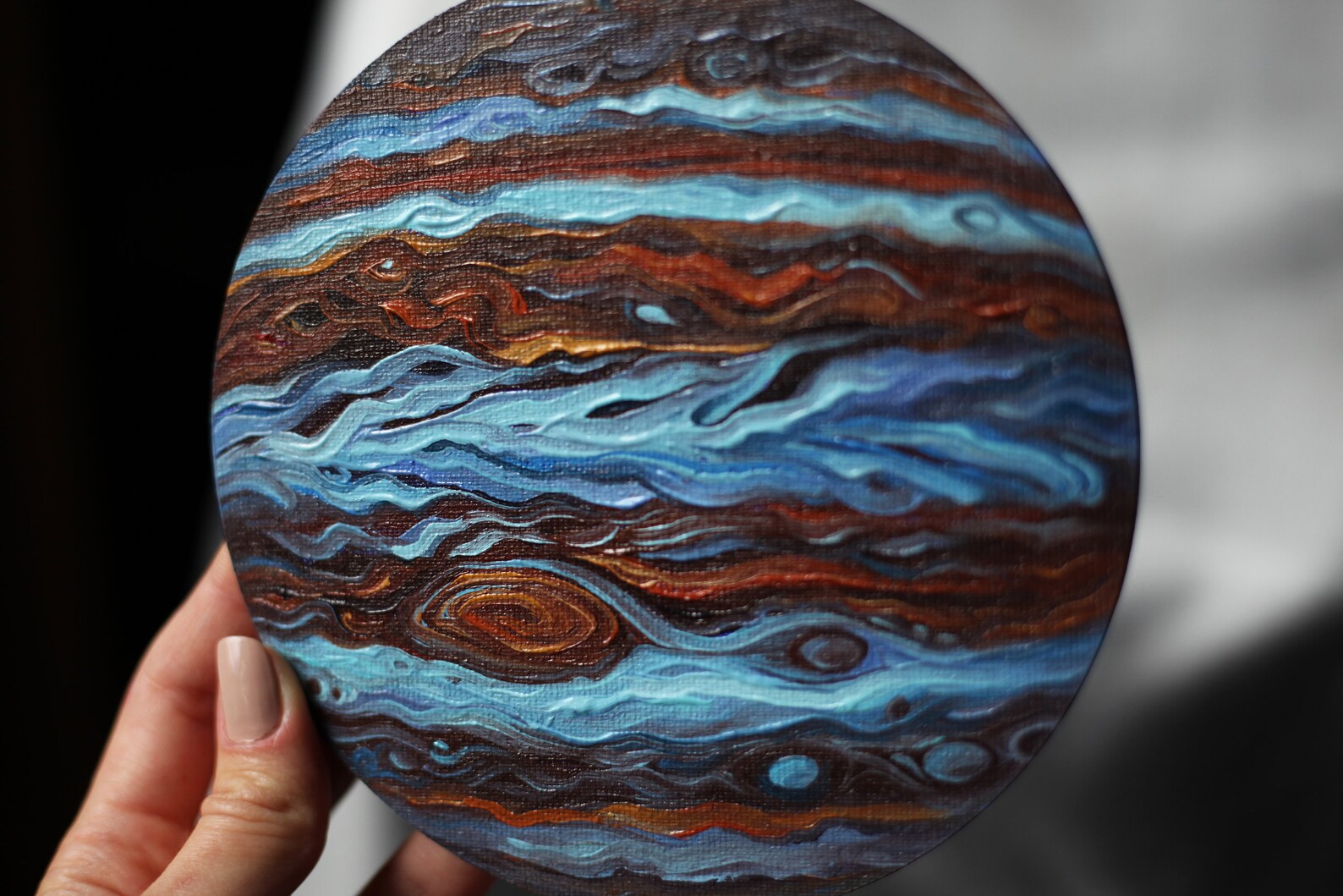 Jupiter Planet Original Art Jupiter Oil Painting Space Solar - Etsy
