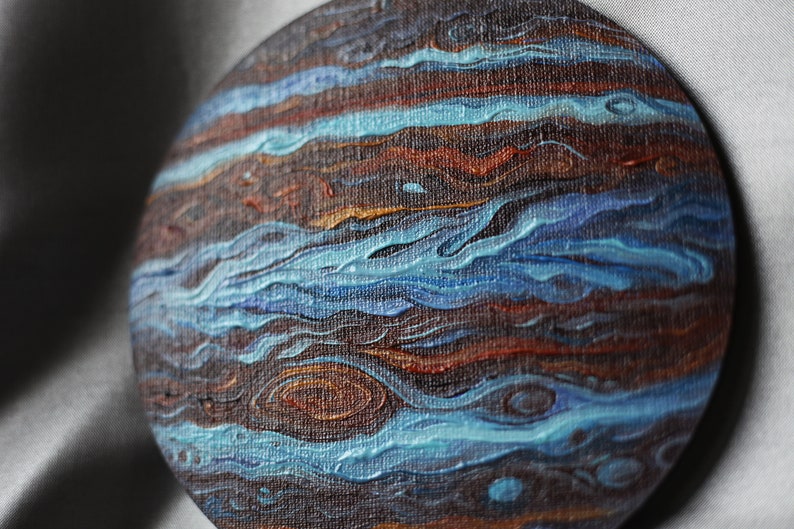 Jupiter Planet Original Art Jupiter Oil Painting Space Solar - Etsy