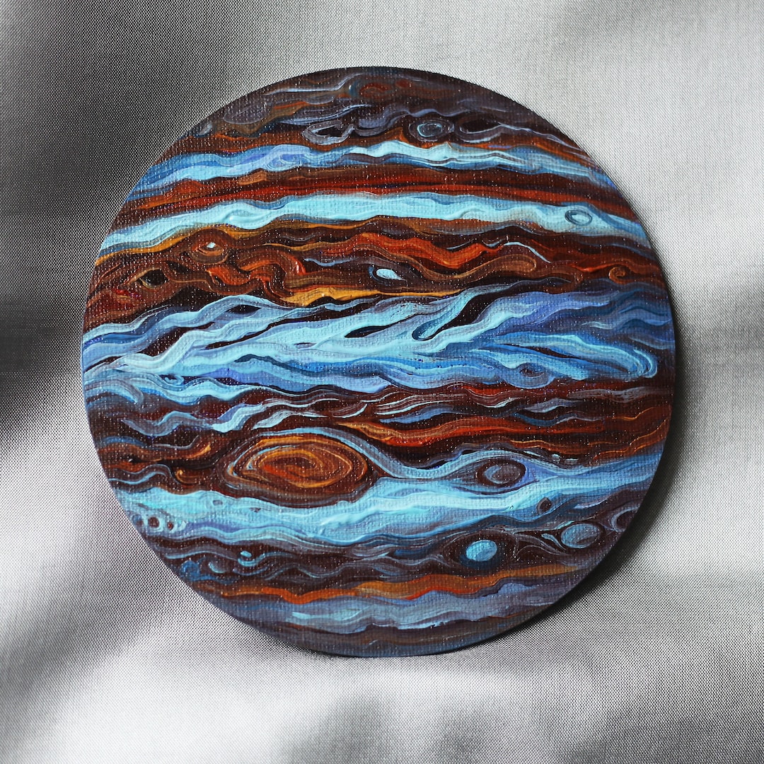 Jupiter Planet Original Art Jupiter Oil Painting Space Solar - Etsy
