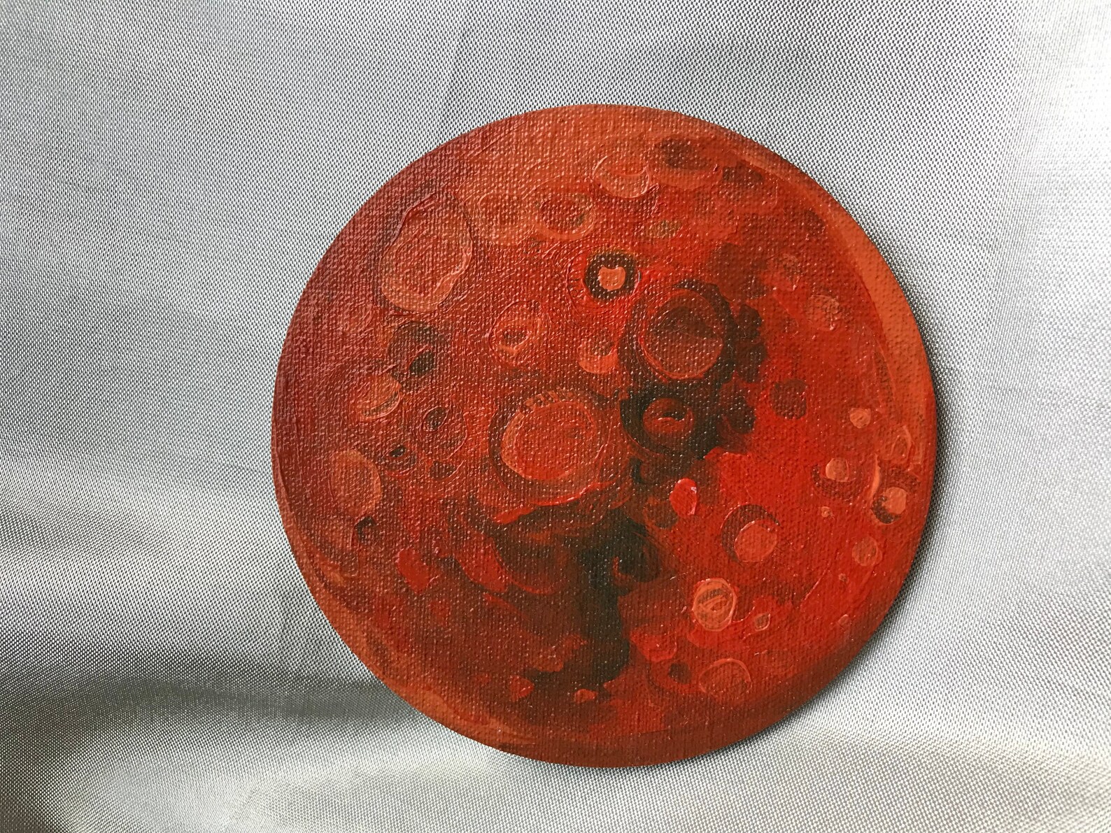 Mars Red Planet Oil Painting Mars Original Art Round Planet - Etsy