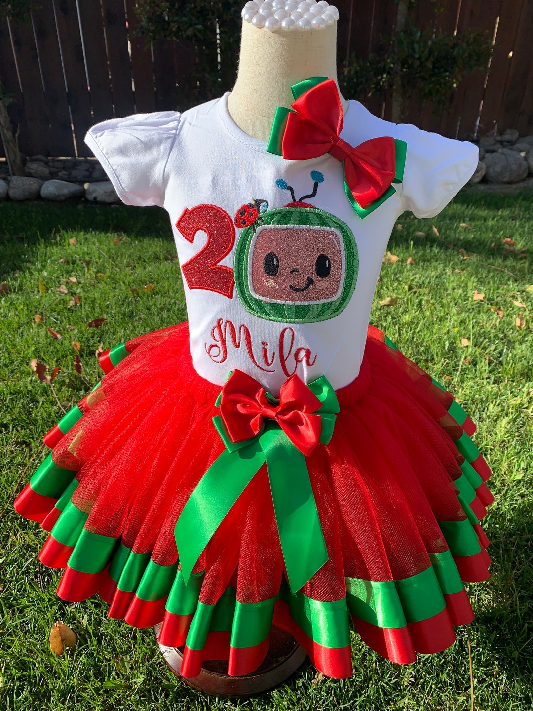 Cocomelon Red Embroidered Set - Etsy