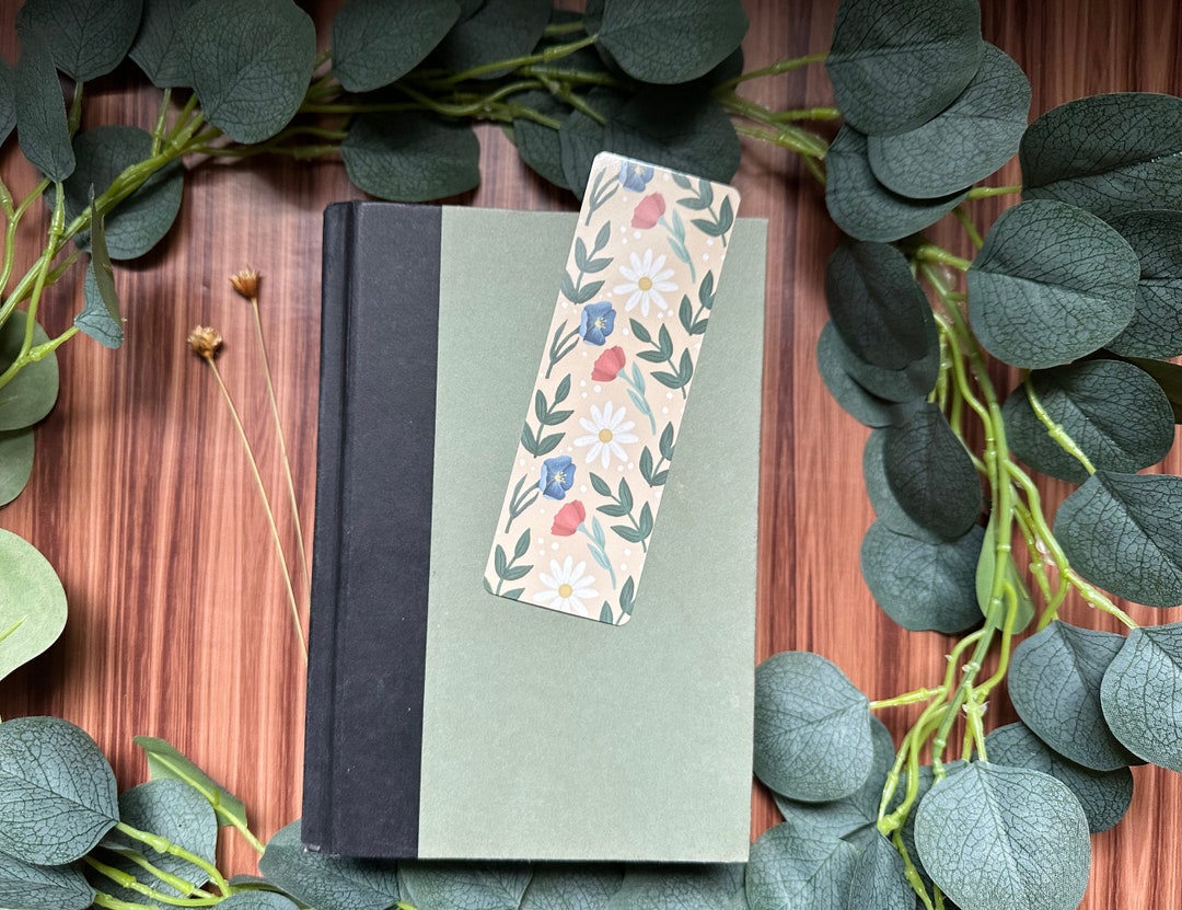 Wildflower Bookmark Cute Aesthetic Bookmark, Double Sided Bookmark With ...