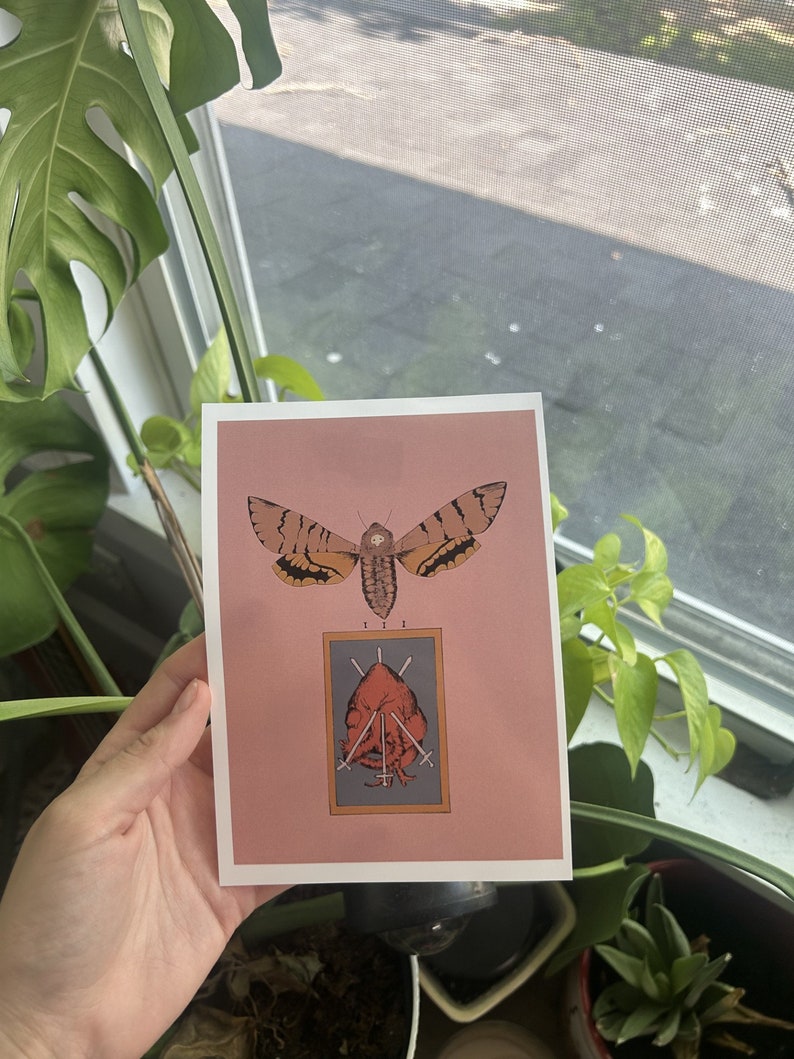 3 of Swords Cicada Print - Etsy