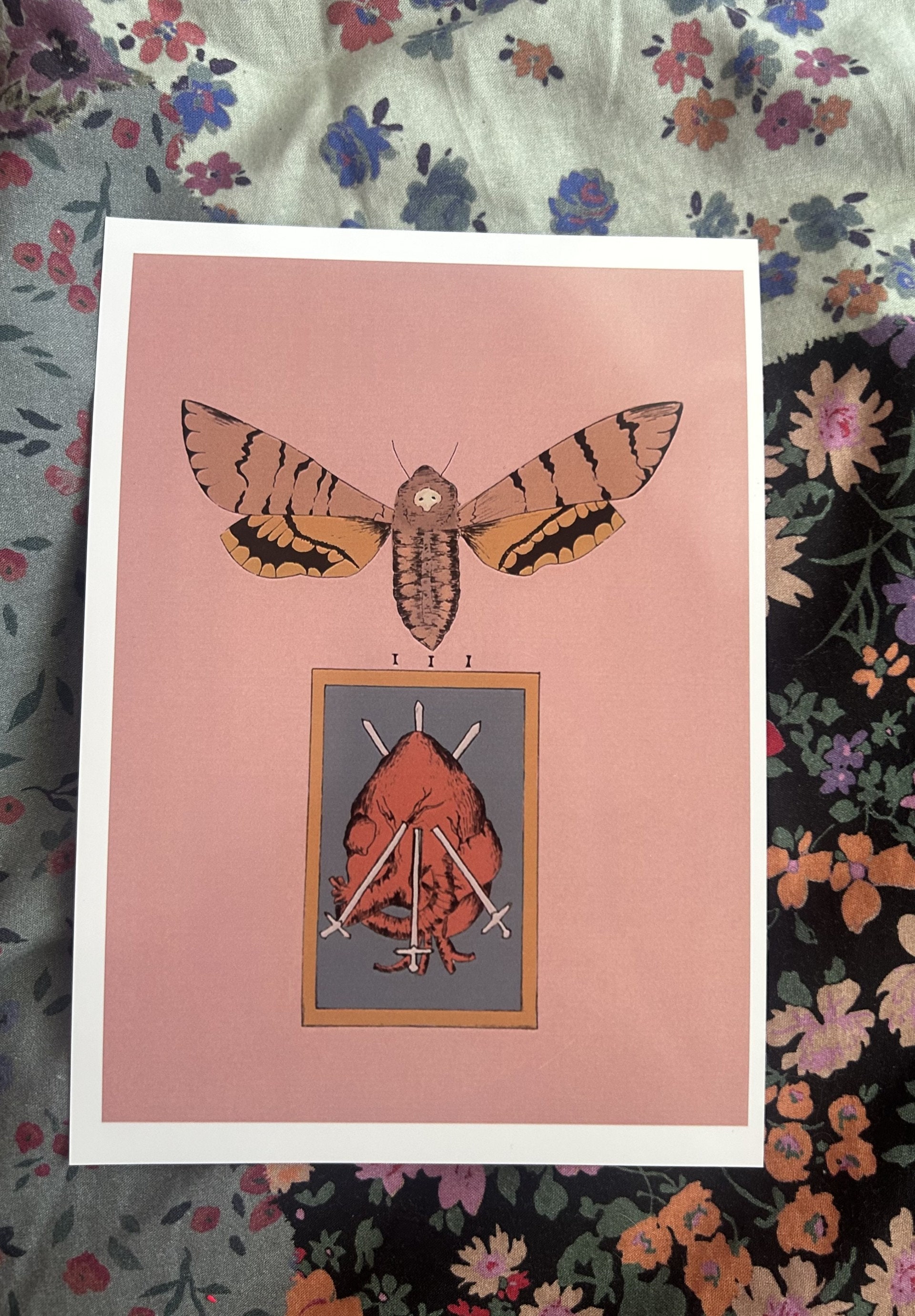 3 of Swords Cicada Print - Etsy