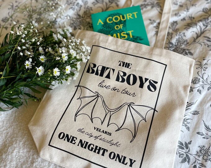 Bat Boys Tote, ACOTAR Tote, Rhysand, Sarah J Maas, Book Boyfriend, Team ...