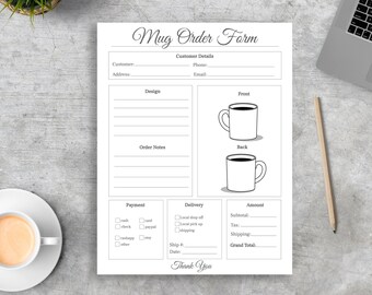 Cup Order Form - Etsy