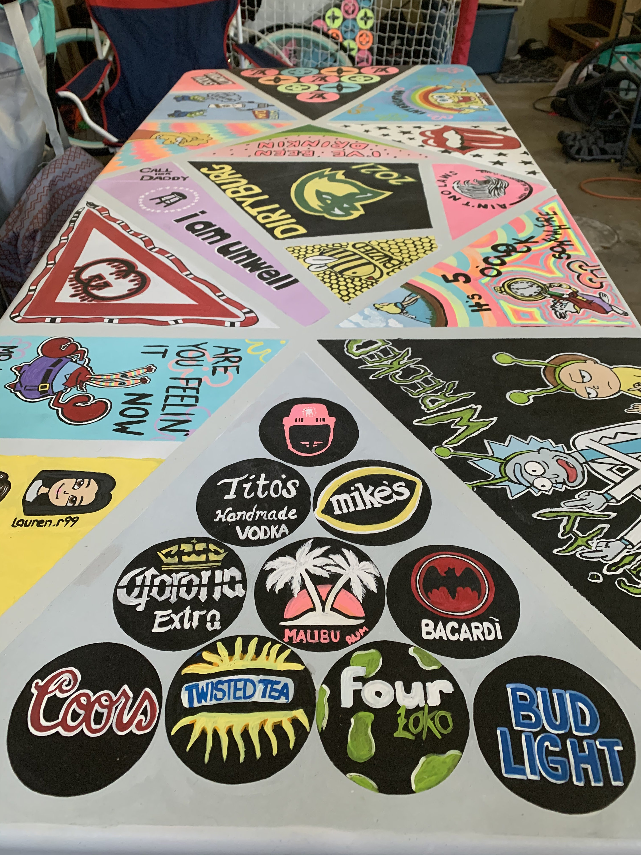 Painted Pong Table - Etsy