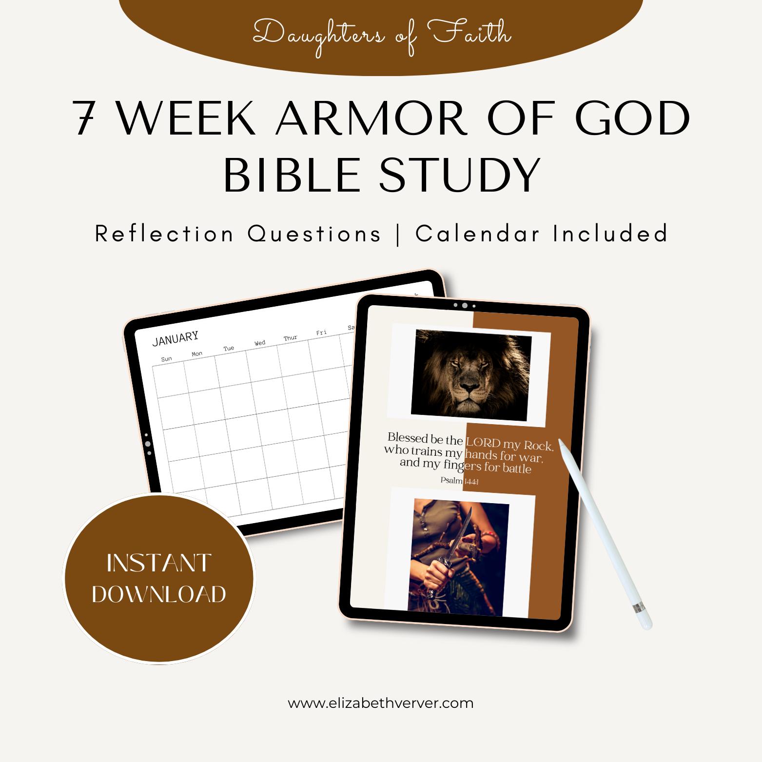 Armor of God Bible Study Workbook | Christian Women’s Bible Study | 7 ...