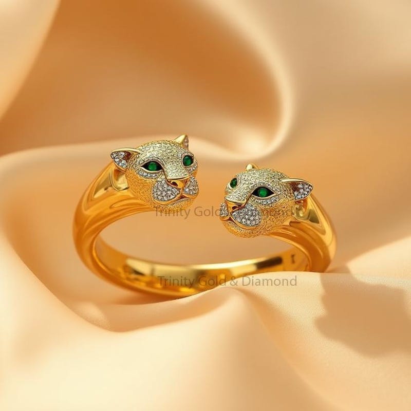 Diamond Panther Bangle - Etsy