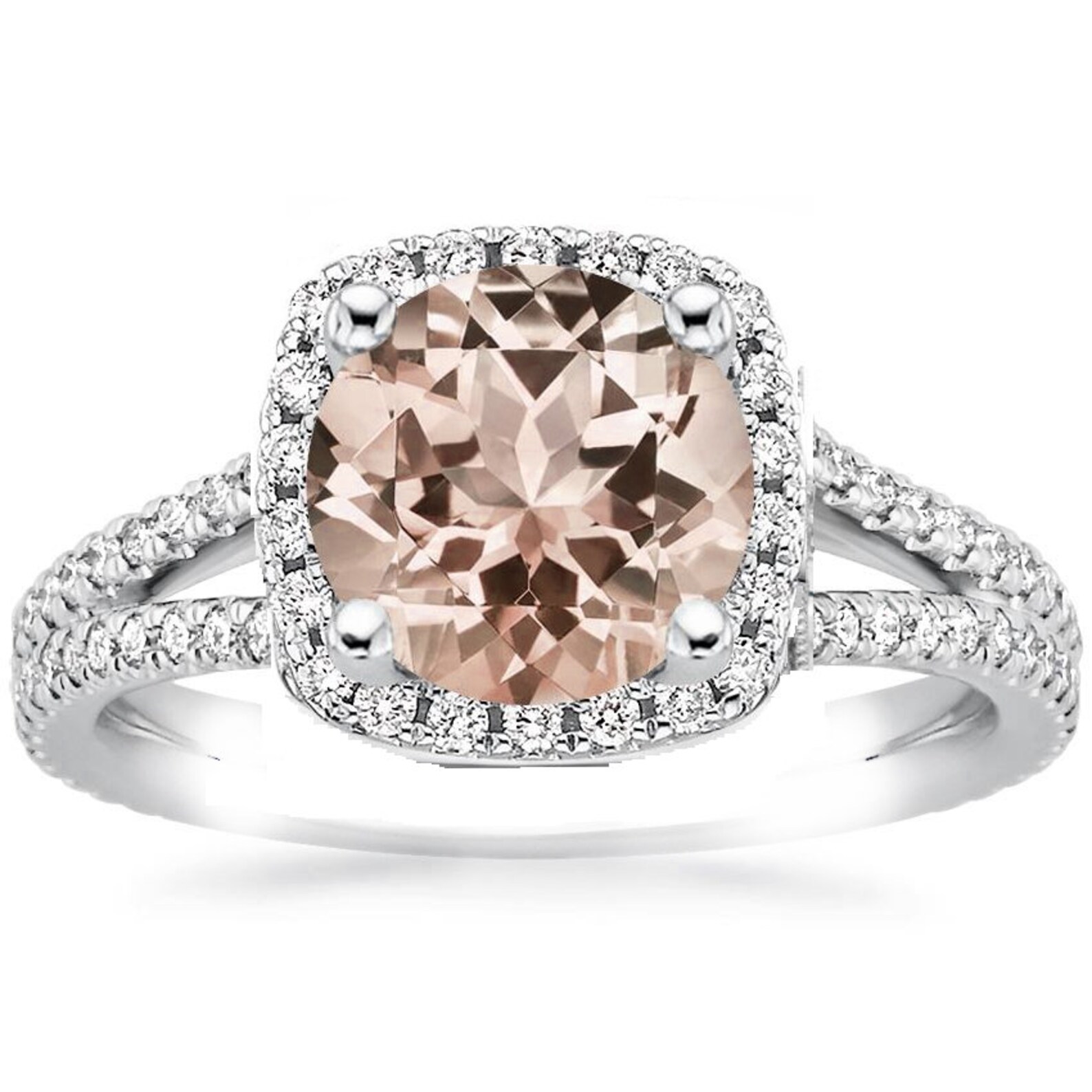 2.0 Carat Champagne Diamond Engagement Ring for Hersterling - Etsy