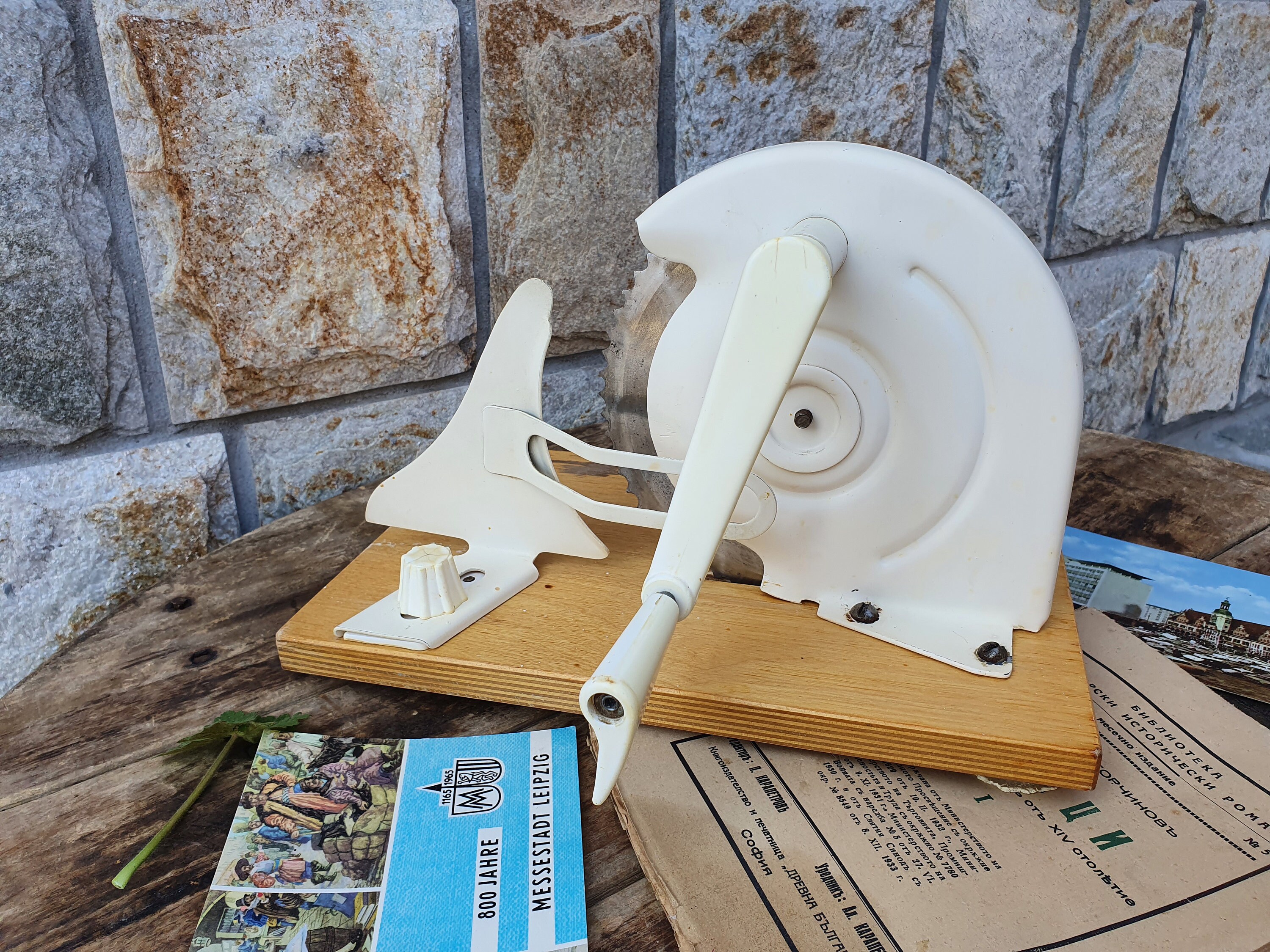 Antique Rare Bread Cutting Machine, 50s Bread Collapsible Slicer ...