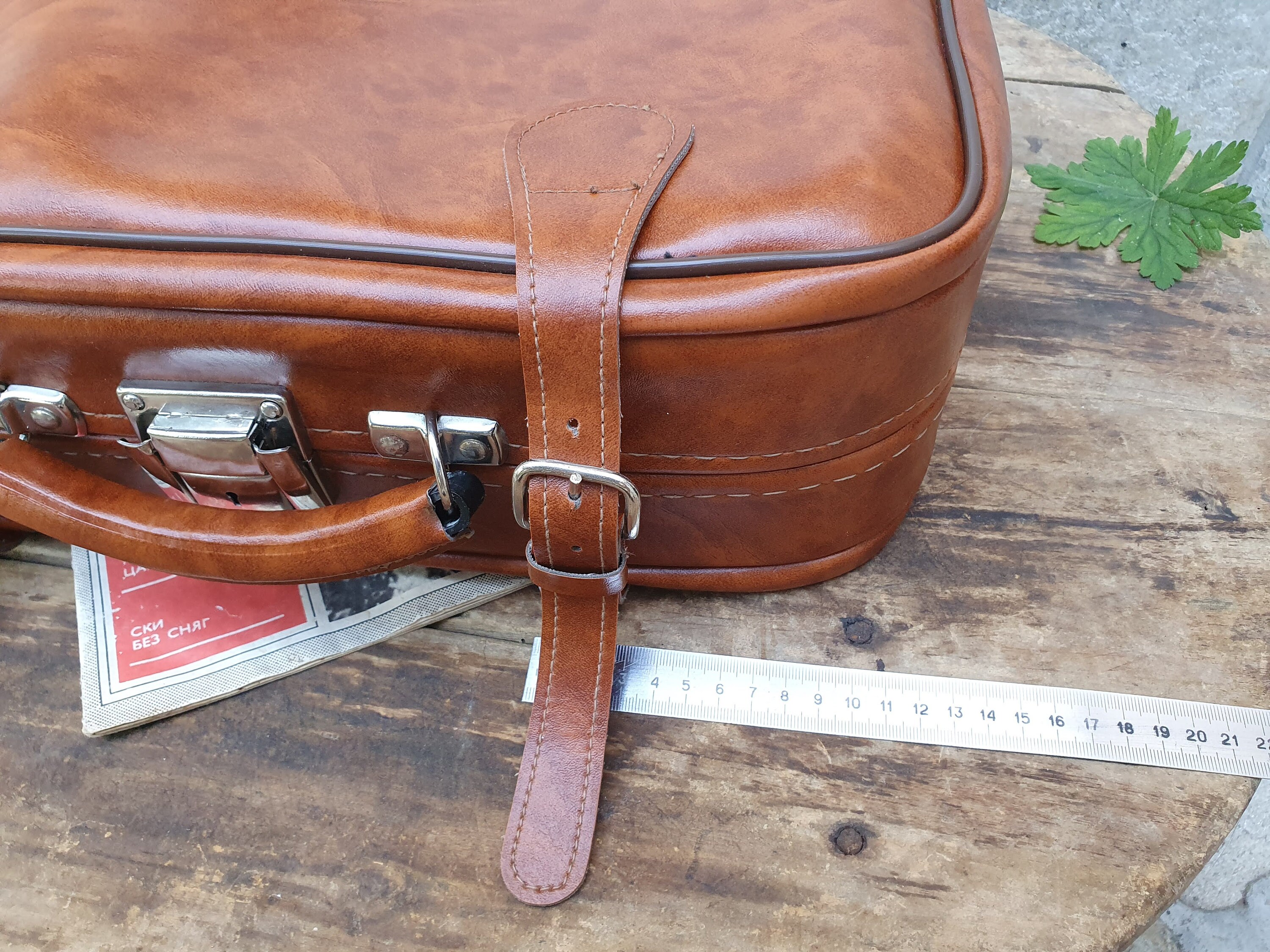 Vintage Suitcase Old Train Case Leather Valise Luggage - Etsy