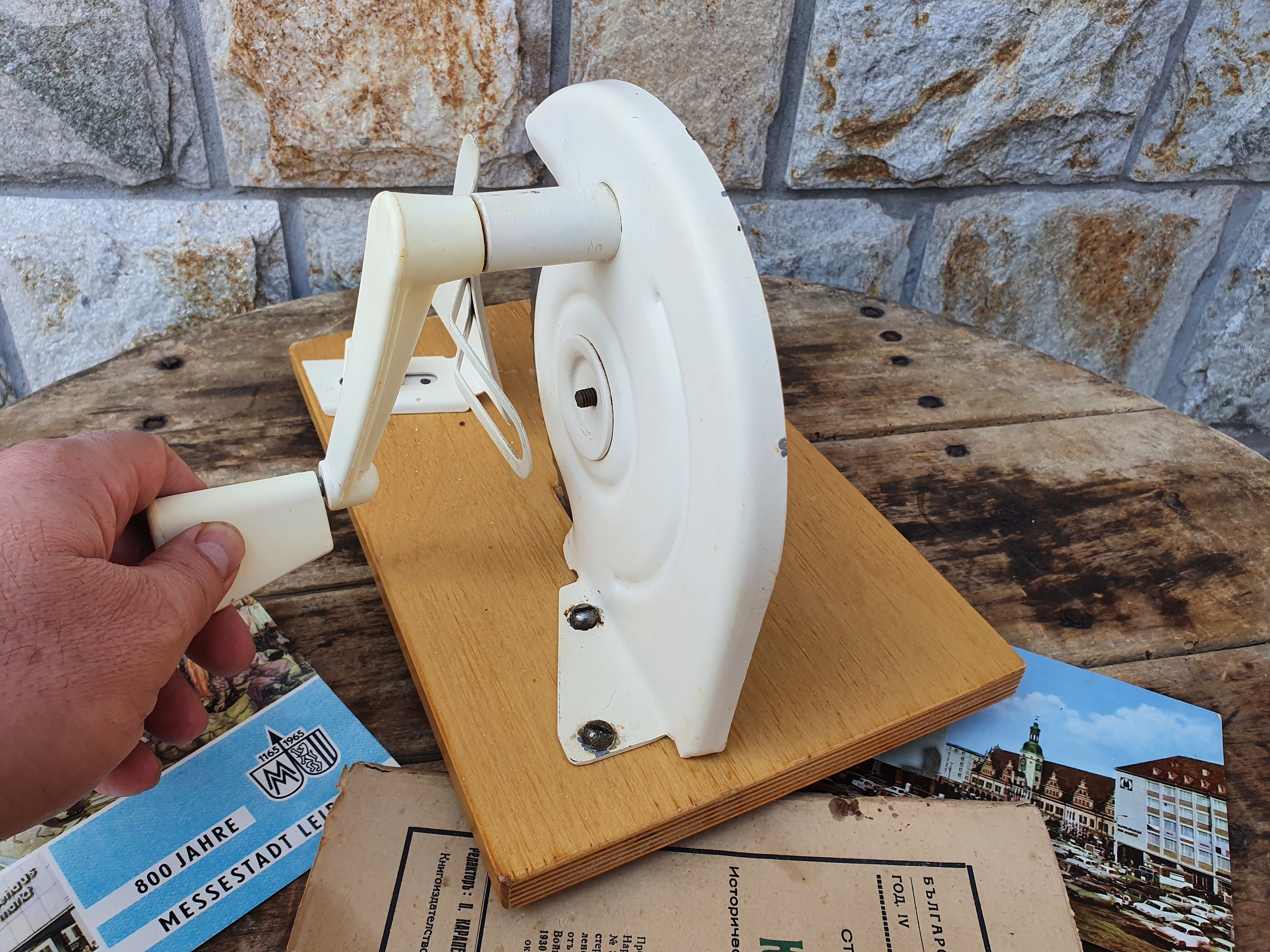 Antique Rare Bread Cutting Machine, 50s Bread Collapsible Slicer ...