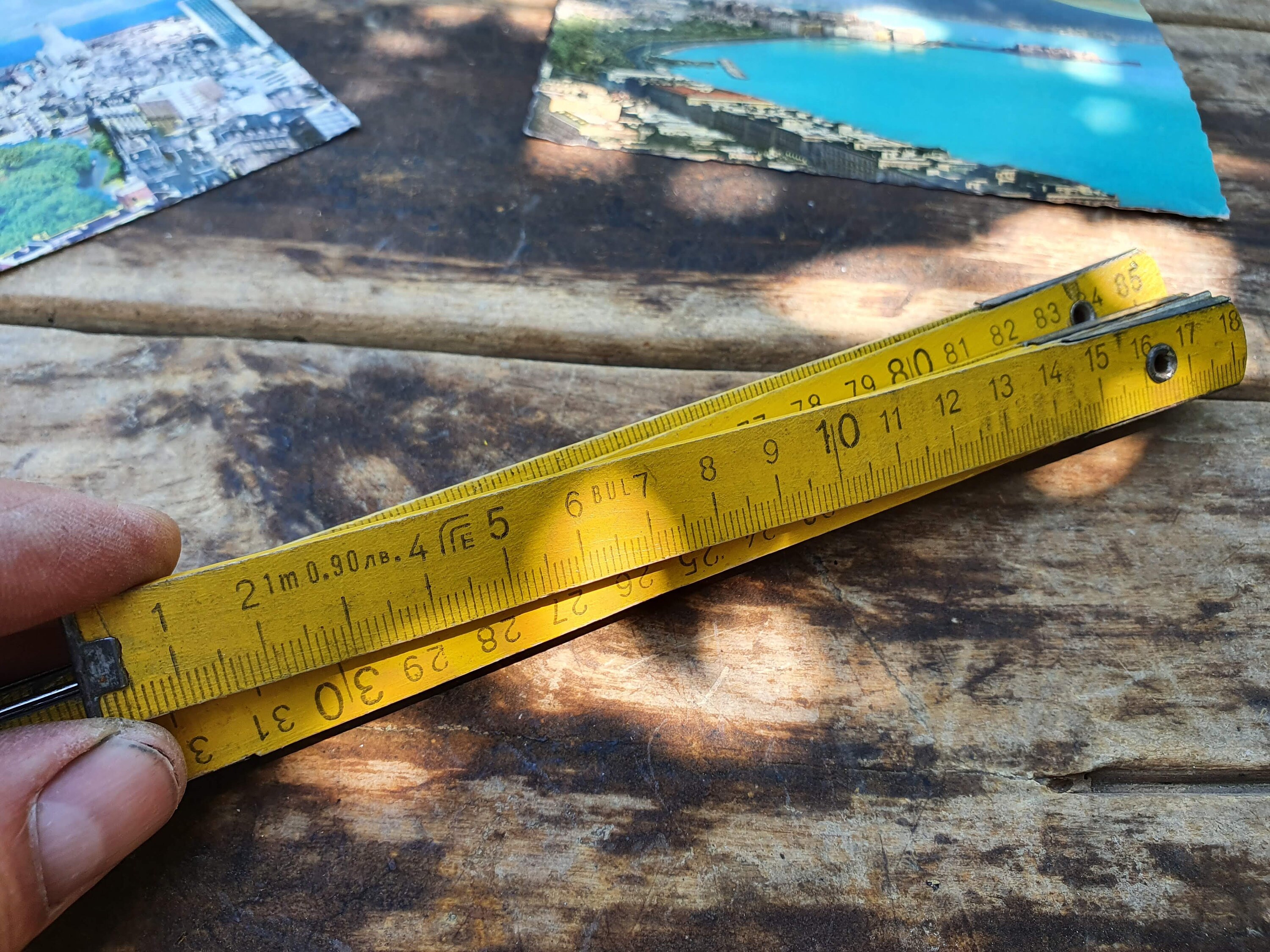 Vintage Wooden Folding Ruler, Collapsing Ruler,meter Stick, Wood ...