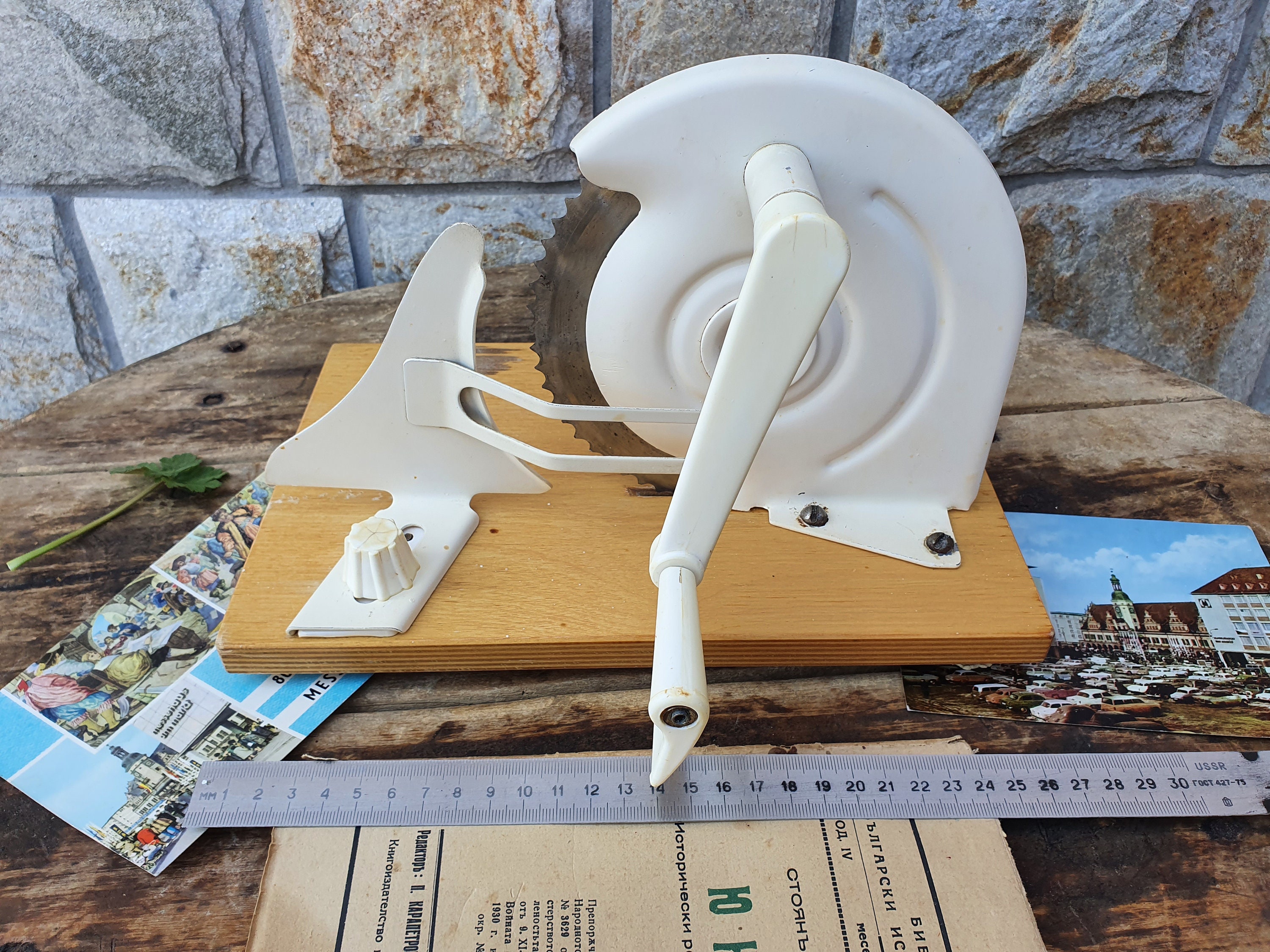 Antique Rare Bread Cutting Machine, 50s Bread Collapsible Slicer ...