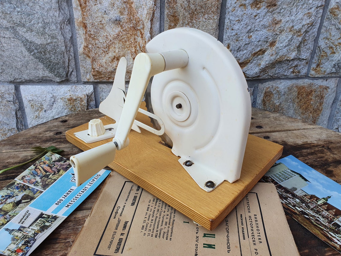 Antique Rare Bread Cutting Machine, 50s Bread Collapsible Slicer ...