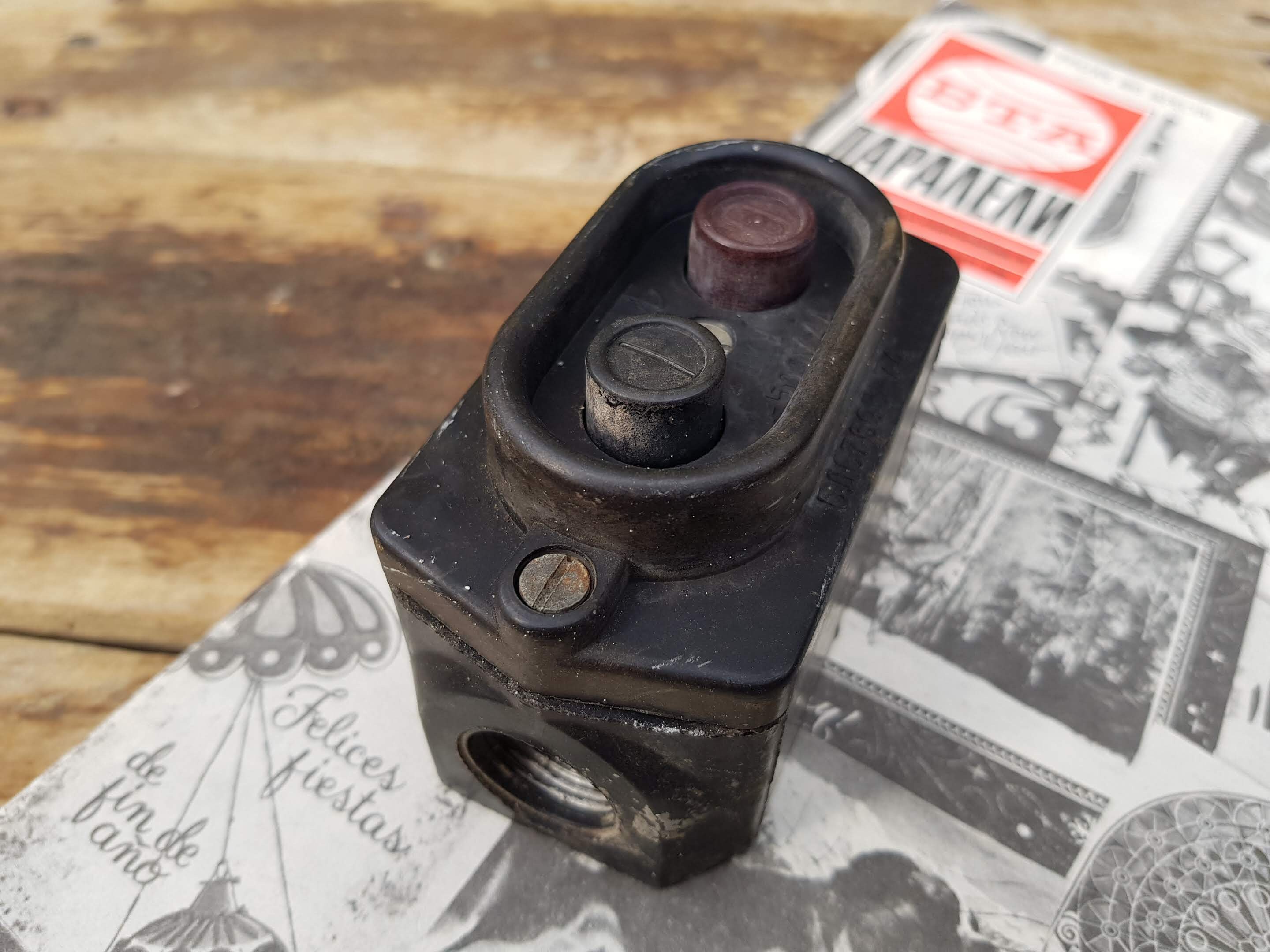 Vintage Industrial Bakelite Start and Stop Push Buttons, Start Stop ...
