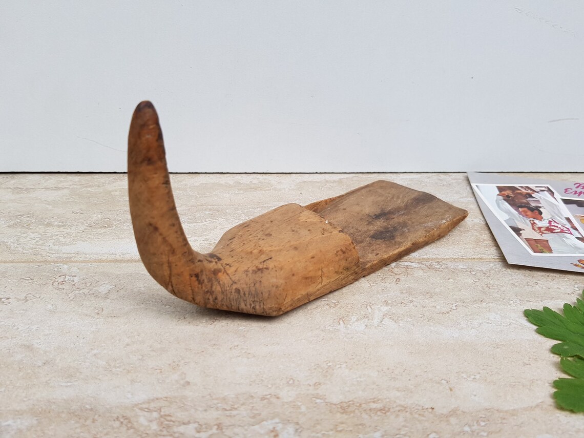Antique 19th Century Primitive Farm Tool, Wooden Harvest Tool Swap Hook ...