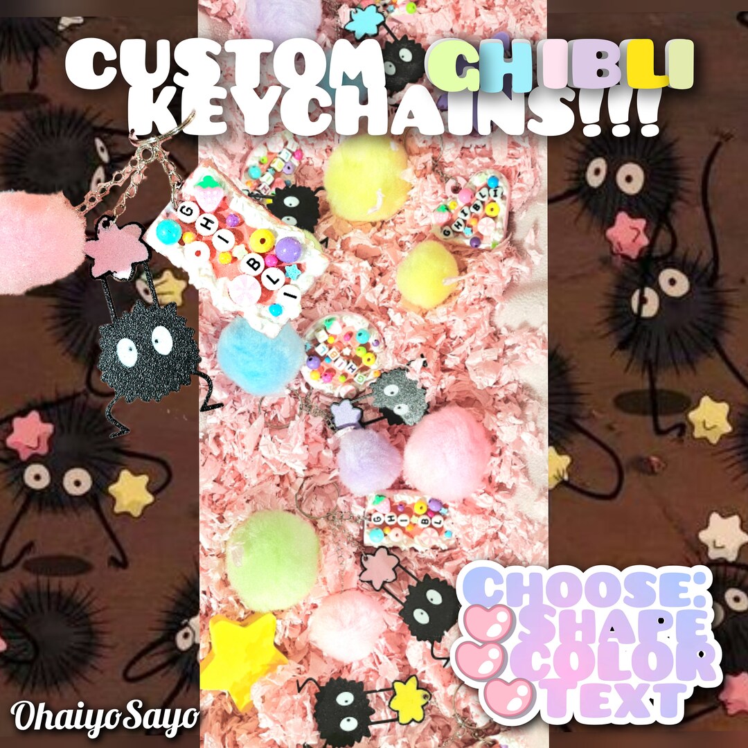 3D Printed Custom Kawaii Decoden Ghibli Soot Sprite Susuwatari Beaded ...