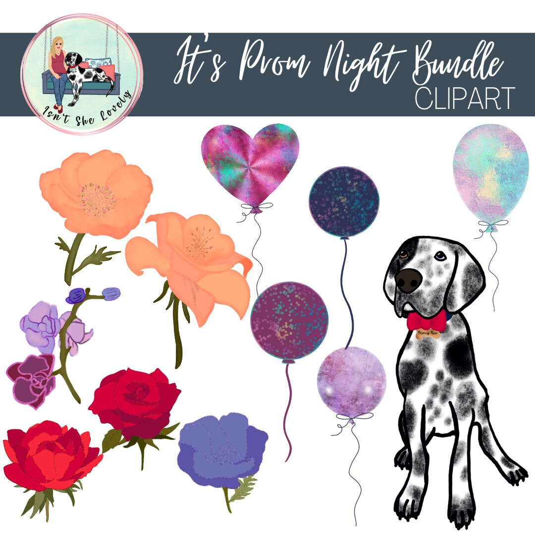 The It's Prom Night Clipart Bundle With Digital Paper & - Etsy