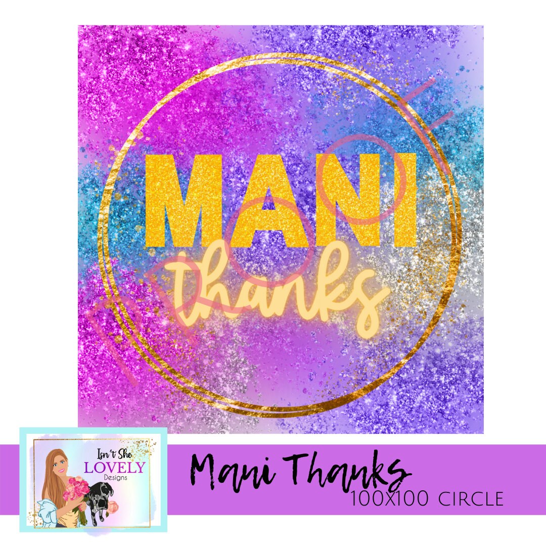 Mani Thanks Sticker Digital Download Print at Home or Other Printing ...