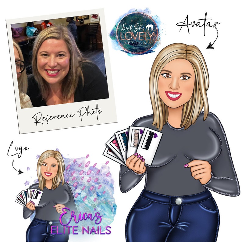 Custom Business Logo Portrait, Beauty Digital Portrait, Logo Design ...