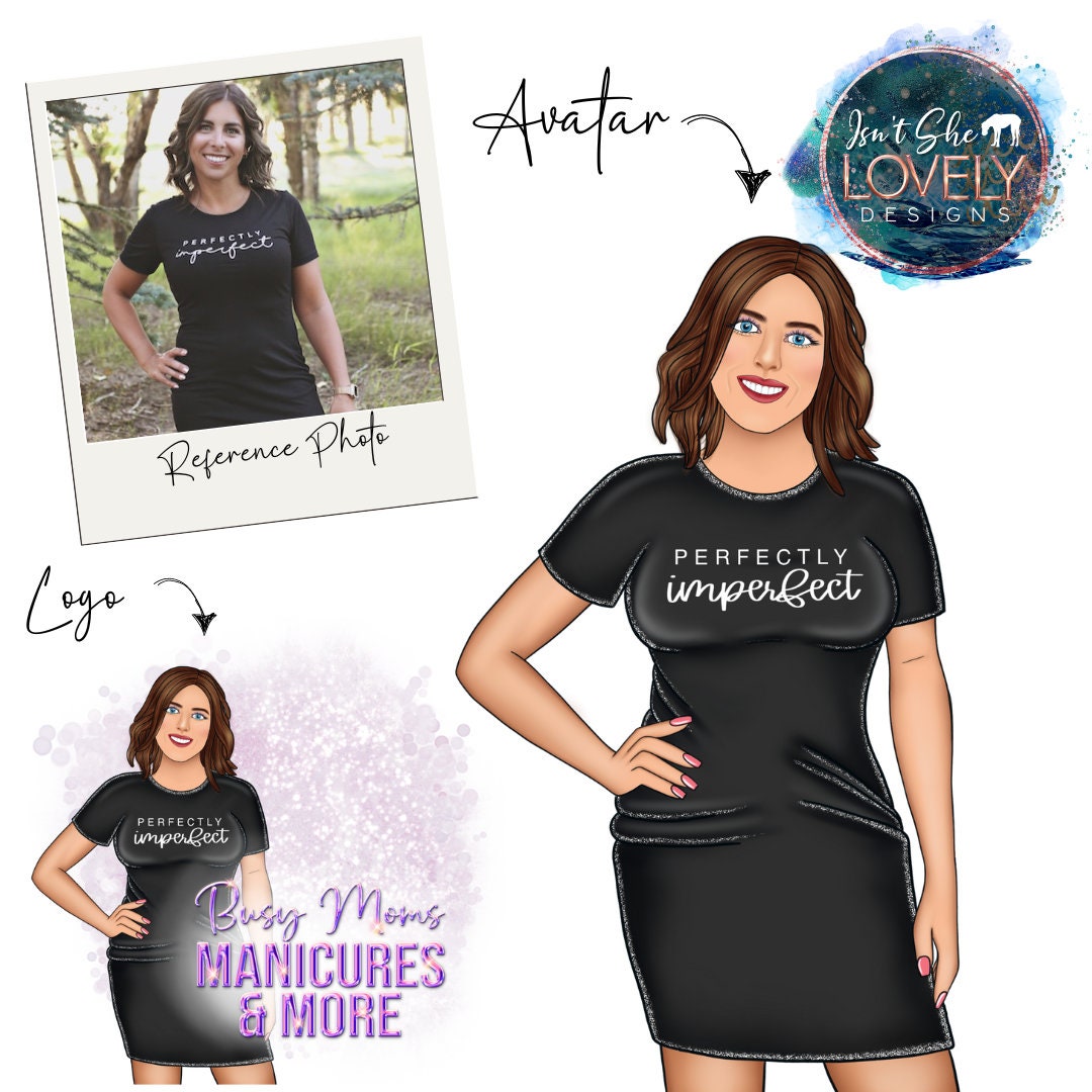 Custom Business Logo Portrait, Beauty Digital Portrait, Logo Design ...