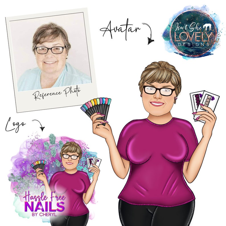 Custom Business Logo Portrait, Beauty Digital Portrait, Logo Design ...