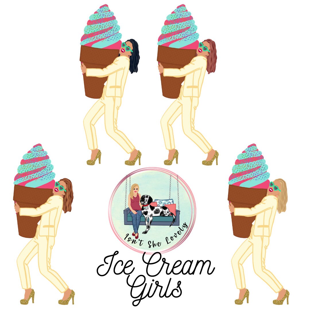 The We All Scream for Ice Cream Clipart Bundle With Digital - Etsy