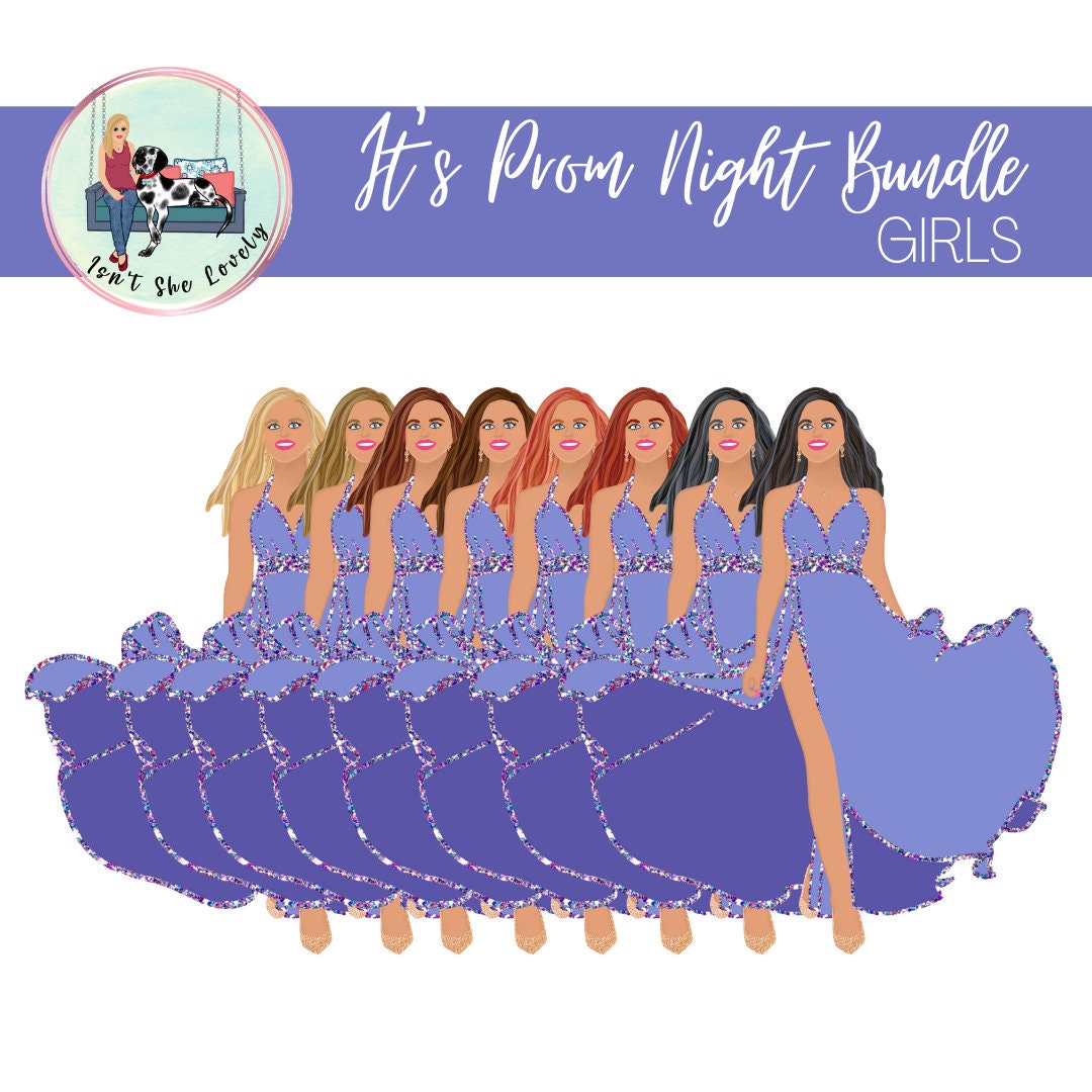 The It's Prom Night Clipart Bundle With Digital Paper & - Etsy