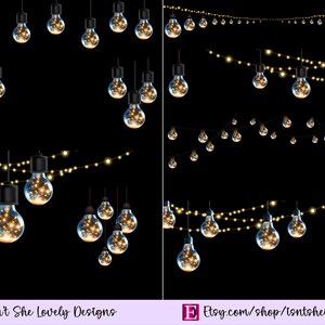 Firefly Lights Glitter Glowing Lights Set of 43 6 Different Bulb ...