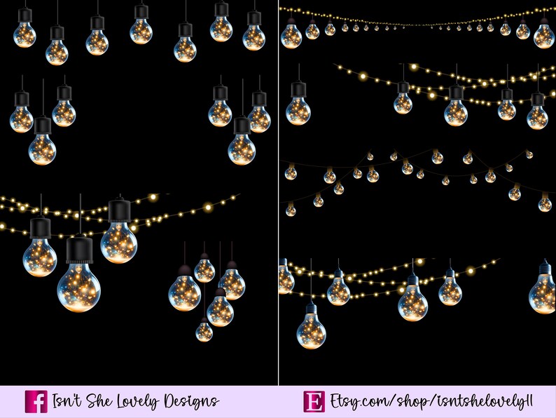 Firefly Lights Glitter Glowing Lights | Set of 43 | 6 Different Bulb ...