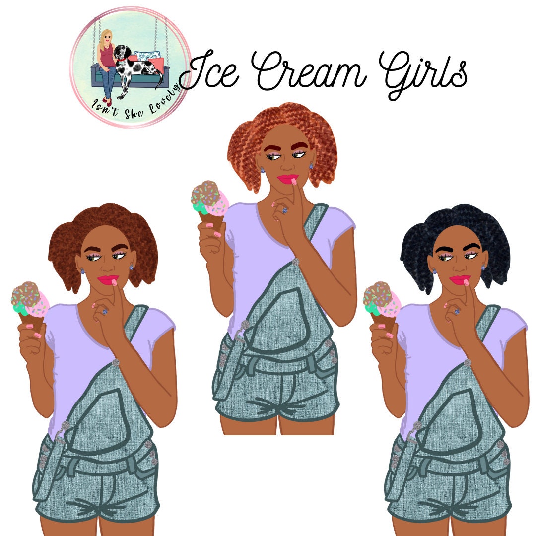 The We All Scream for Ice Cream Clipart Bundle With Digital - Etsy