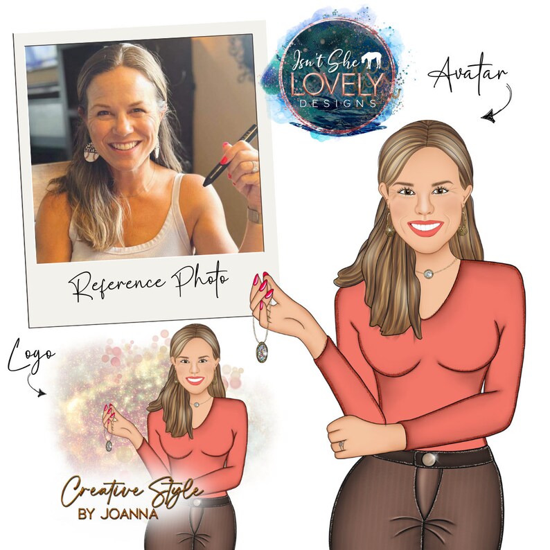 Custom Business Logo Portrait, Beauty Digital Portrait, Logo Design ...