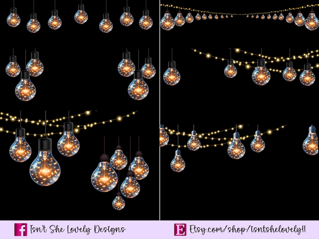 Firefly Lights Glitter Glowing Lights | Set of 43 | 6 Different Bulb ...