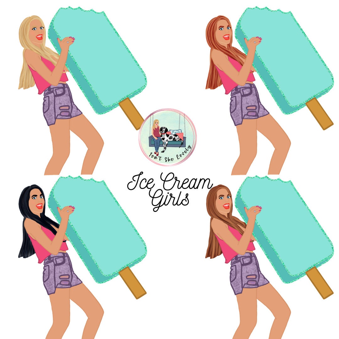 The We All Scream for Ice Cream Clipart Bundle With Digital - Etsy