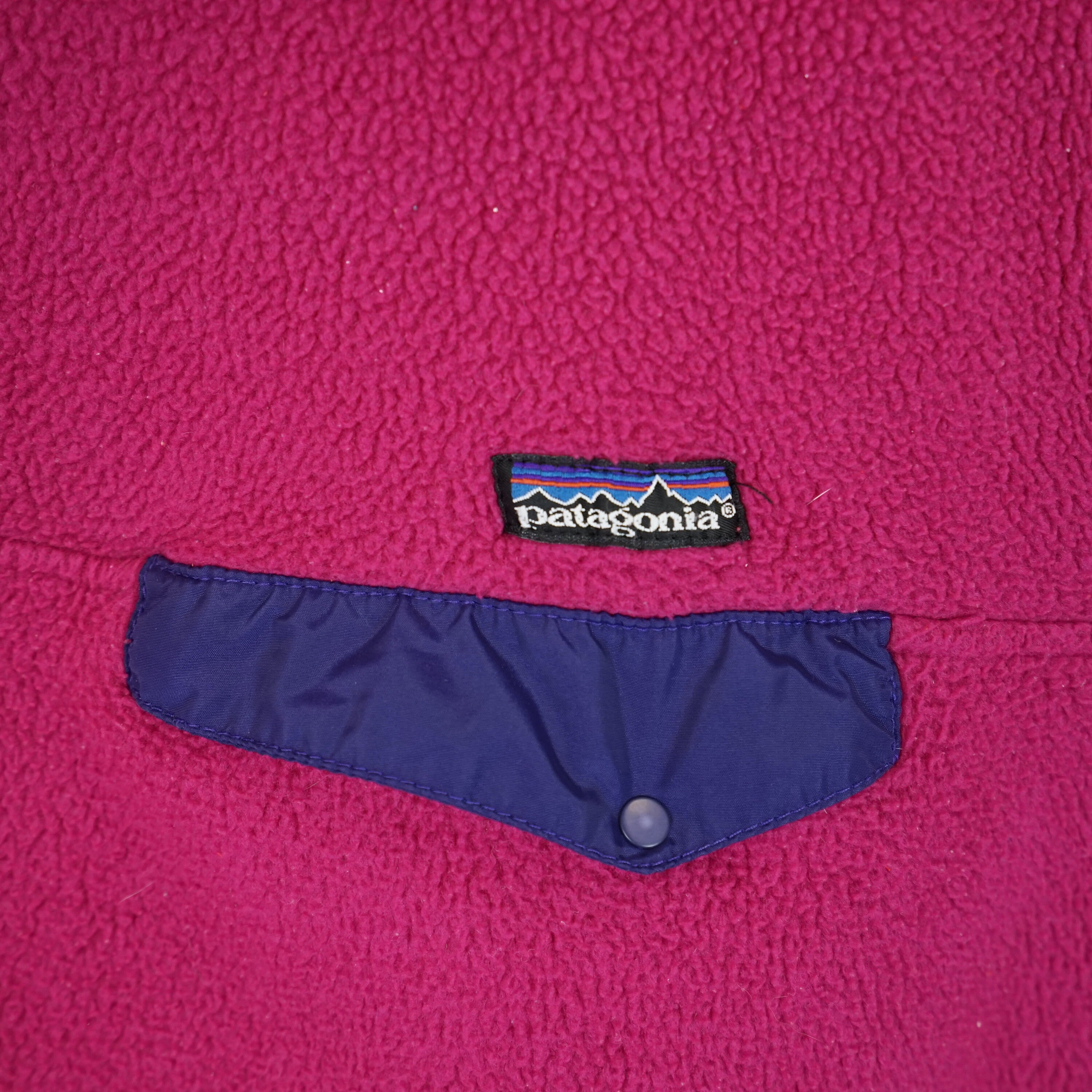Vintage Patagonia Fleece Pullover Size XL Snap T Fleece Pink Fleece ...