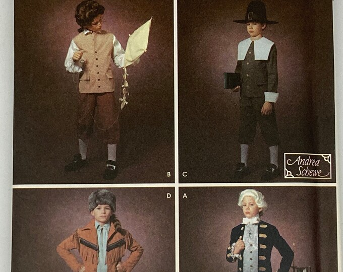 Pilgrim, Daniel Boone, George Washington, Thomas Edison Costume Pattern ...