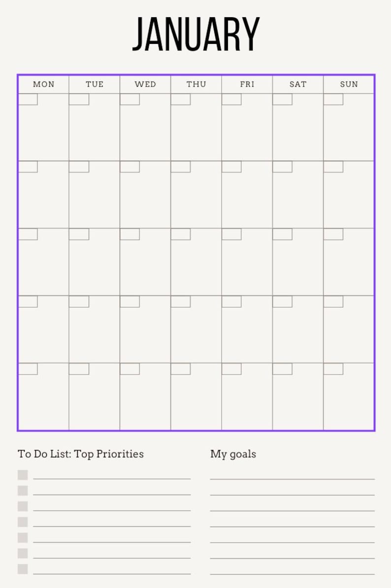 Downloadable Blank LSAT Study Planner - Yearly, Monthly, Weekly AND ...