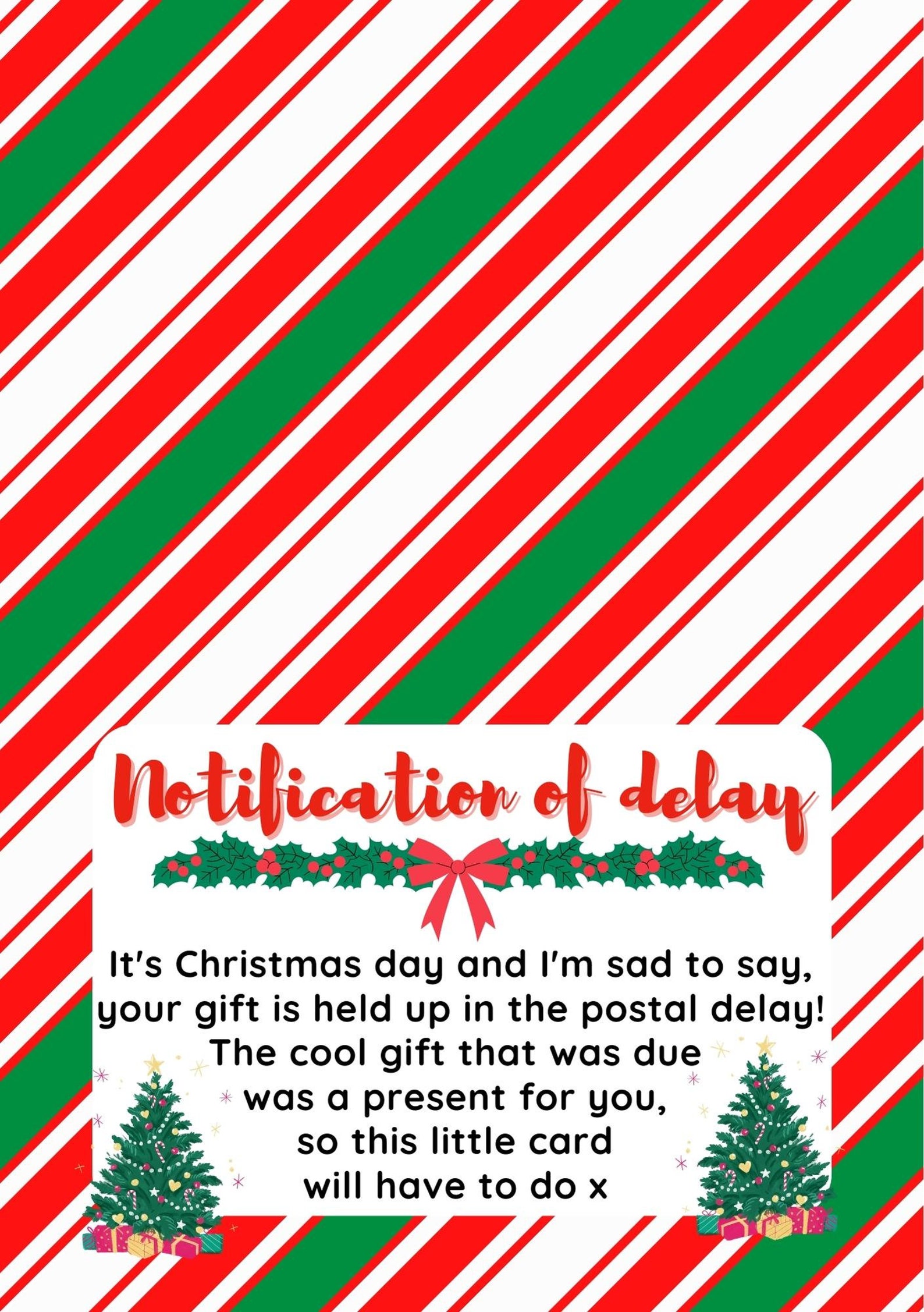 Delayed Christmas Gift Poem, Delayed Gift for Grandma, Your Gift is on ...