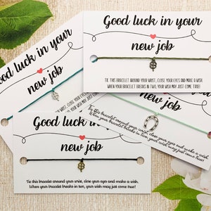 Good Luck New Job Bracelet, Good Luck Wish Bracelet, Congratulations ...