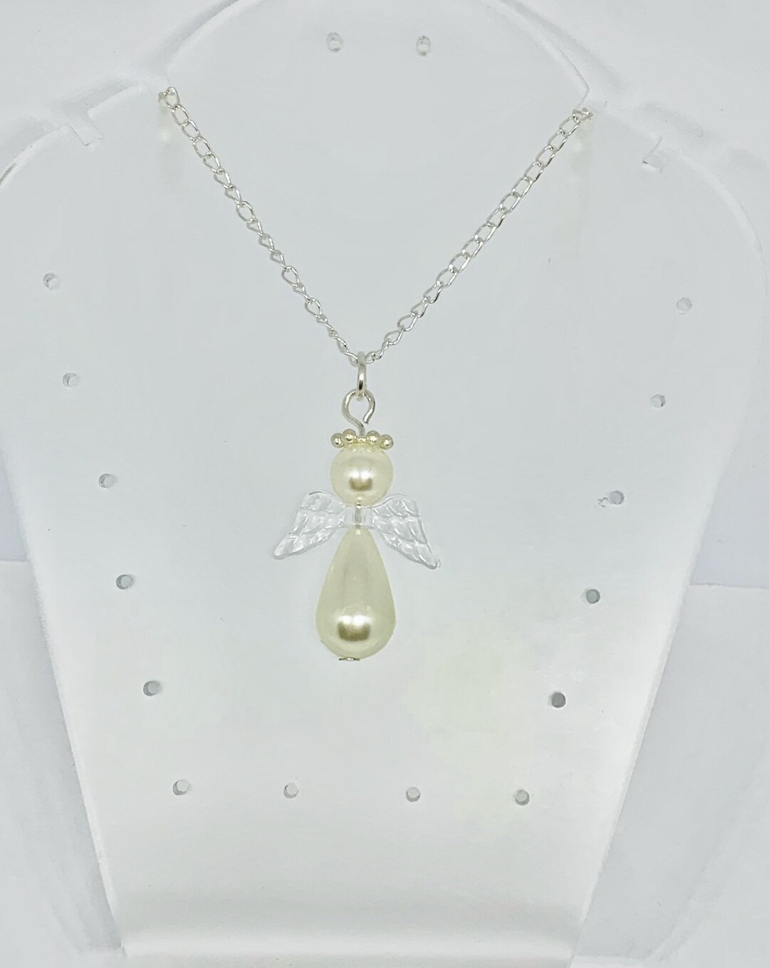 Everyday Necklace Silver Angel Pendant Necklace, Angels Gifts for Mom ...