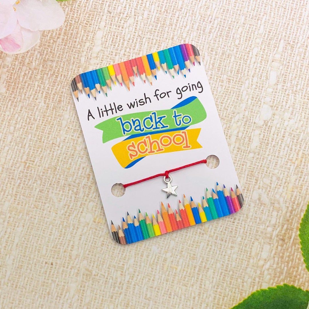 Back to School Wish Bracelet, Back to School Gift for Kids, New School ...
