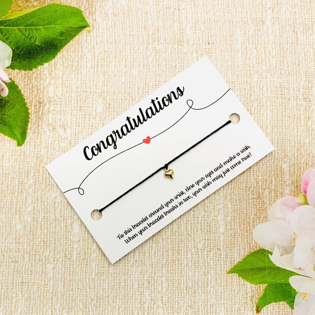 Congratulations Wish Bracelet, Personalised Congratulations Gift Nurse ...