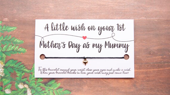 Heart Wish Bracelet First Mothers Day Gift From Son Sentimental Gifts for New Mom Mothers Day Wish Bracelet First Time Mom 1st Mothers Etsy