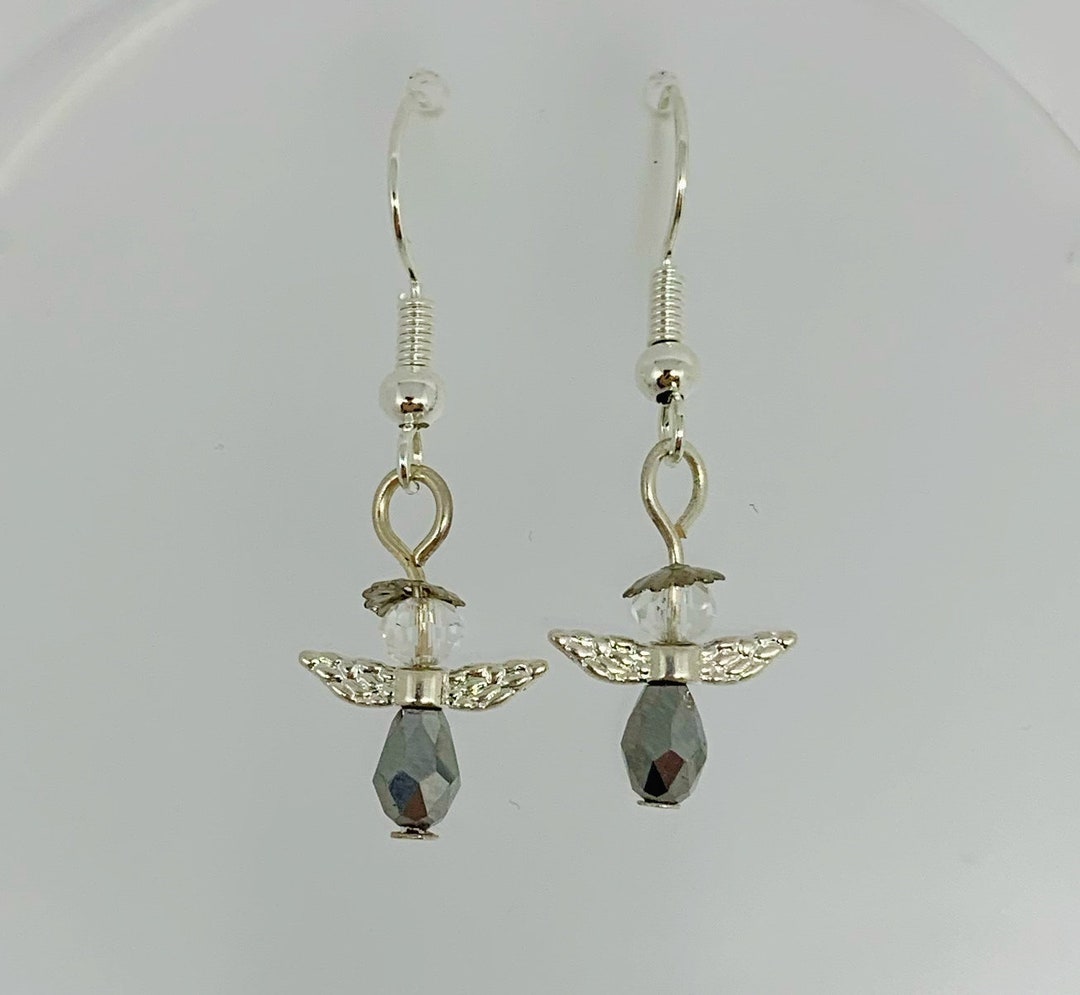 Angel Earrings Silver, Christmas Angel Earrings, Angel Gifts for Friend ...
